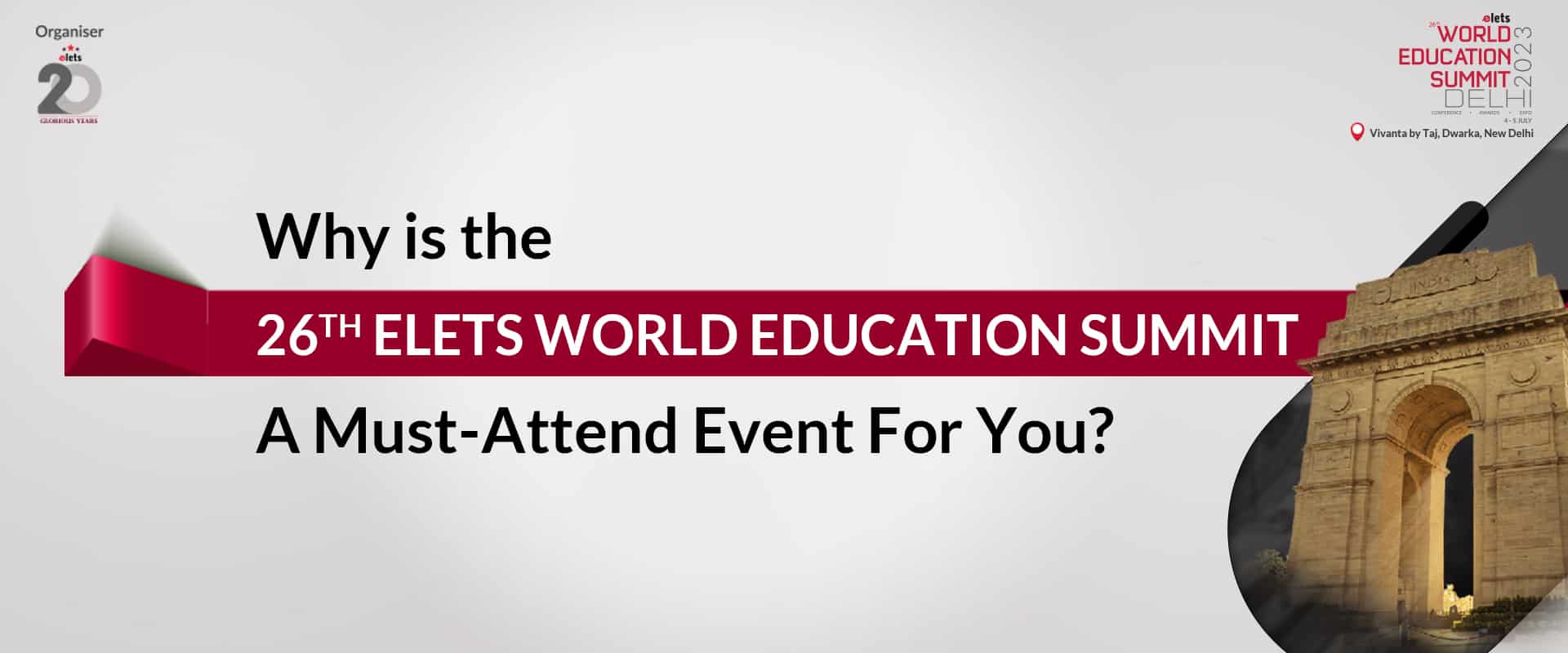26th World Education Summit, New Delhi | Education Conference 2023